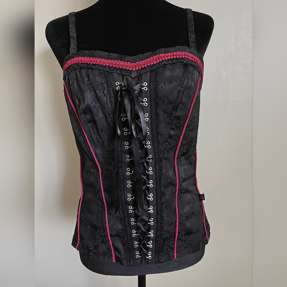 Tripp Nyc Y2k Goth Victorian Corset Medium Crimson Bl… - Gem